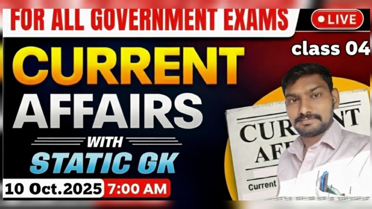Tp 10 Most Important Daily Current affairs! 10 oct 2025 current affairs ...