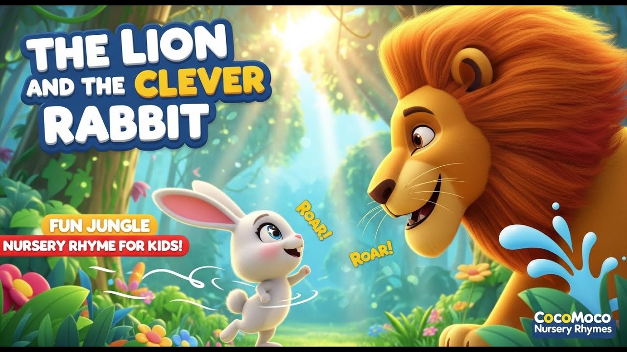 The Lion and the Clever Rabbit 🦁🐇 | Kids Story Song | CocoMoco Nursery ...