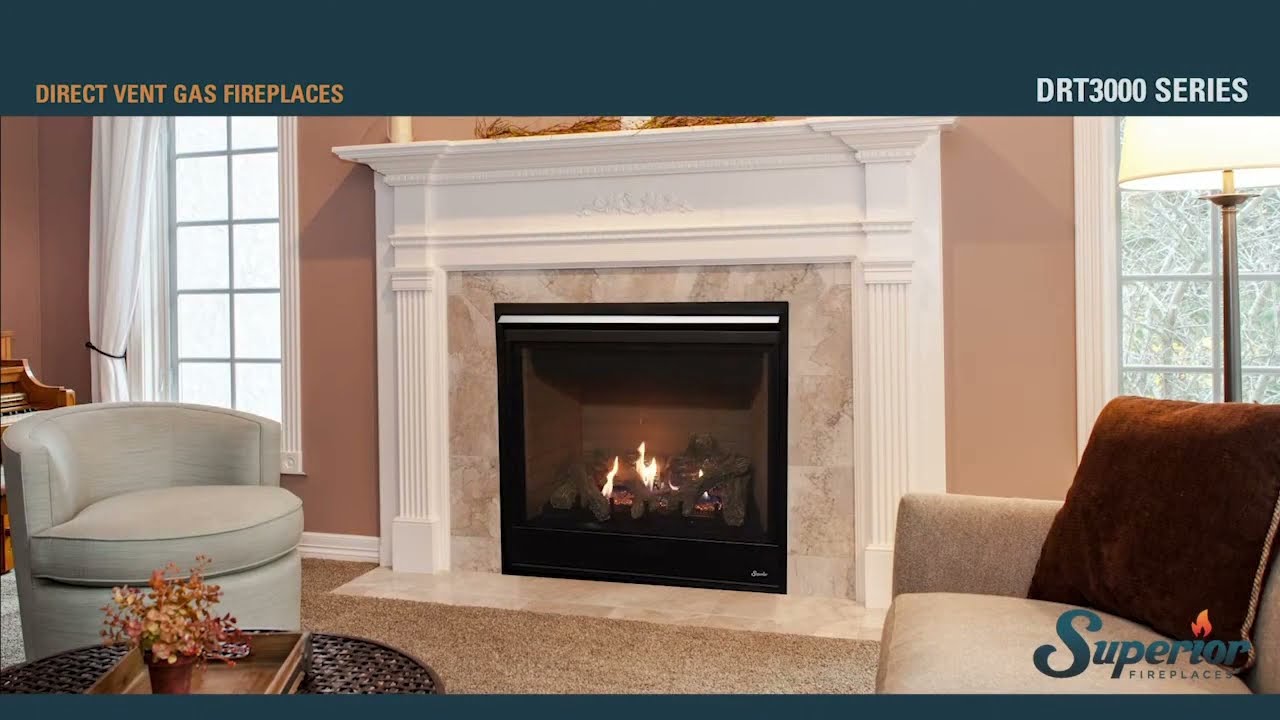 Superior Direct Vent Gas Fireplace | DRT3000 Product Video - YouTube