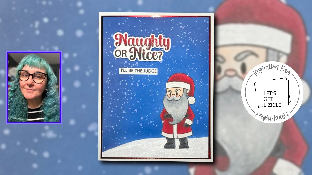 Create a Sassy Santa Card 🎅 | DIY Holiday Fun!@letsgetlizicle - YouTube