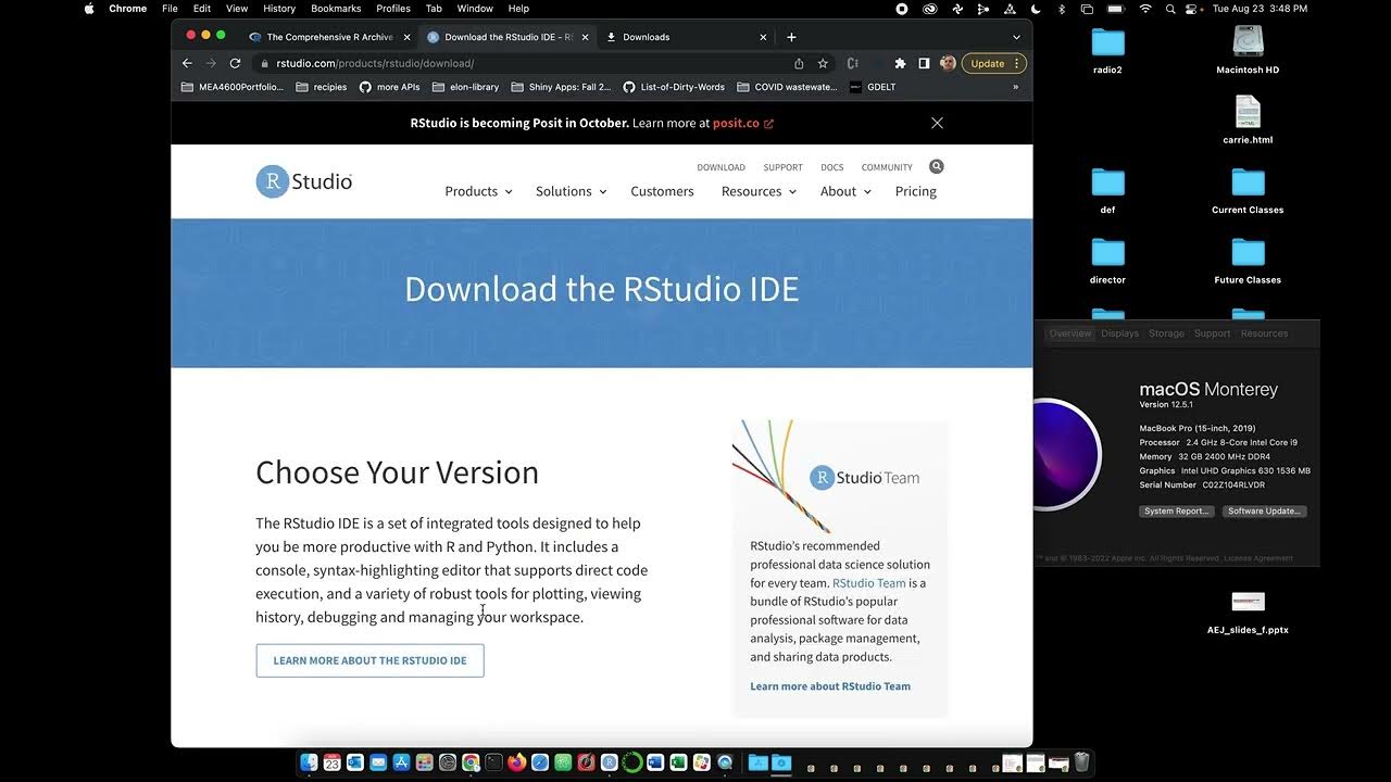 Installing R, R Studio & the tidyverse on a Mac - YouTube