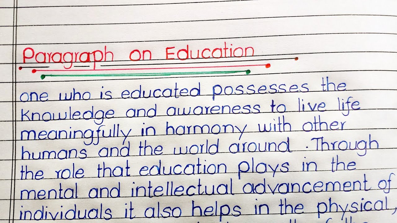 paragraph/eassy on education in english || essay/paragraph on education ...