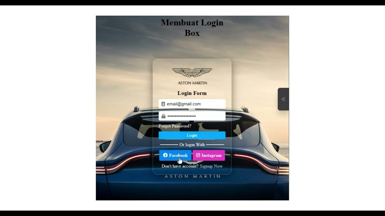 How To Make A Modiffication Transparent Login Box with HMTL and CSS ...