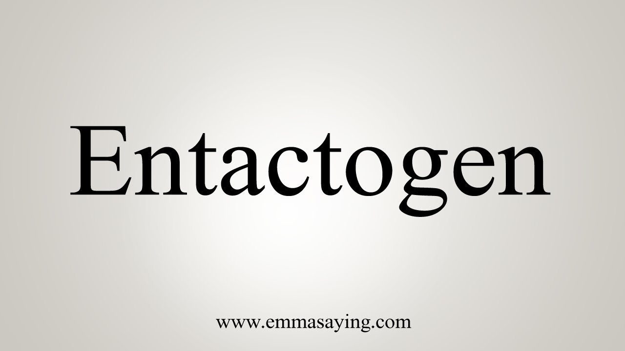 How To Say Entactogen - YouTube