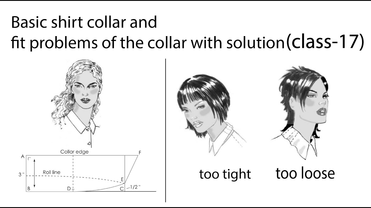 Basic shirt collar pattern/ fit problem of the collar with solution ...