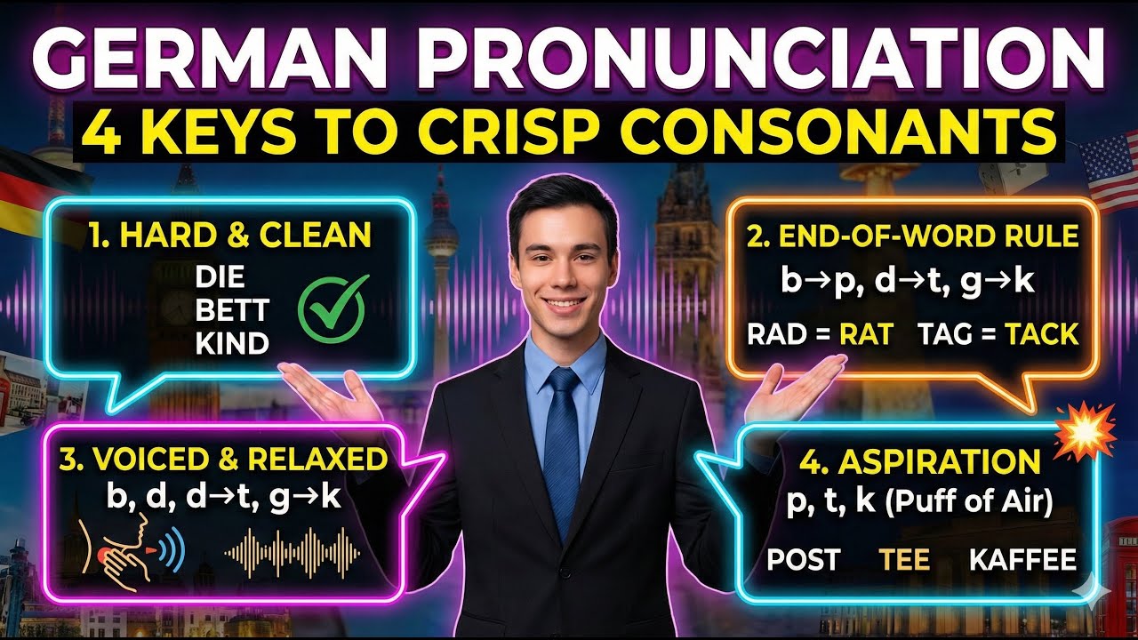 Lesson 3: German Consonants – 4 Easy Tricks to Sound Native (A1) - YouTube