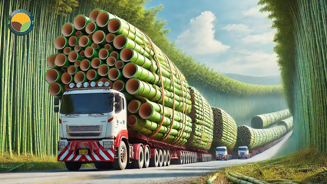 How Farmers Harvest Bamboo: Bamboo Product Processing Factory | Farming ...