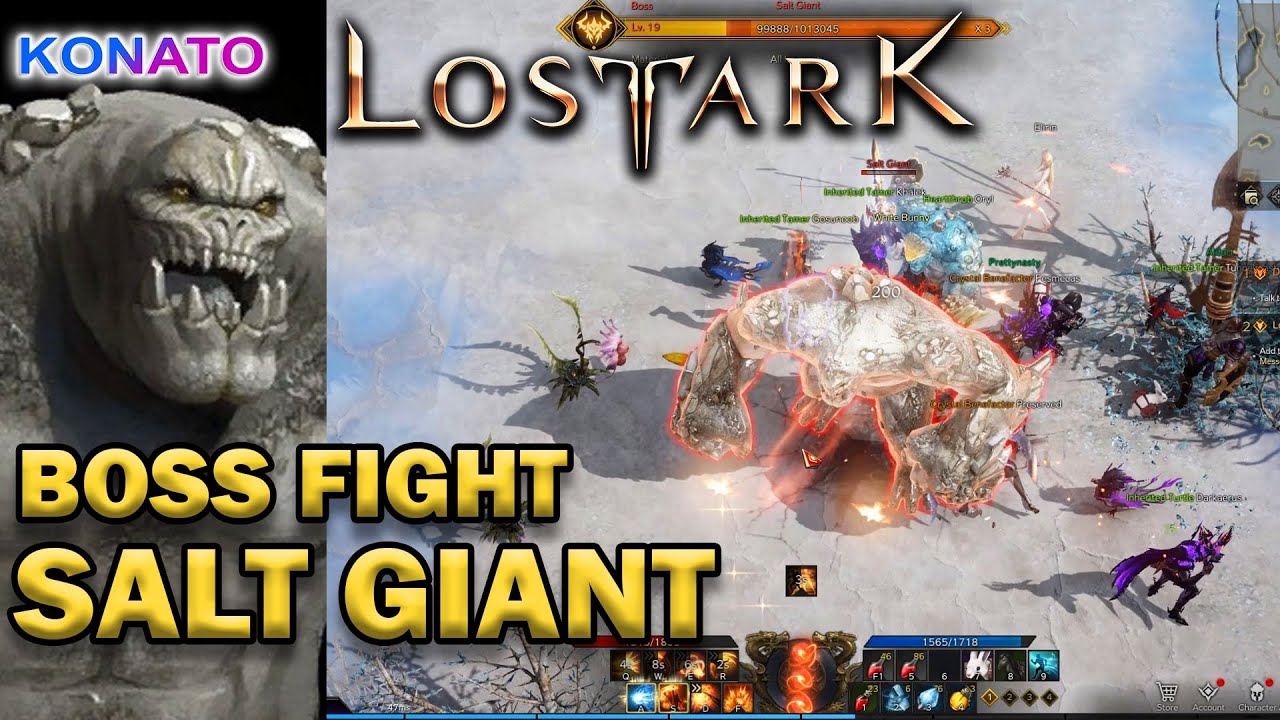 💀WORLD BOSS "GIGANTE DE SAL" (SALT GIANT) (Lv. 19) | LOST ARK | KONATO ...