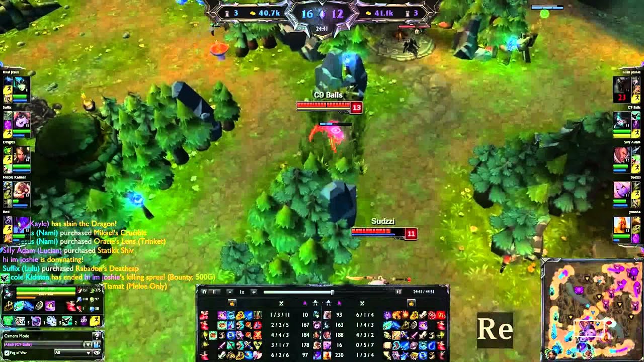LOL Pro - C9 Balls Akali (TOP) vs Lulu - Korea SoloQ - YouTube