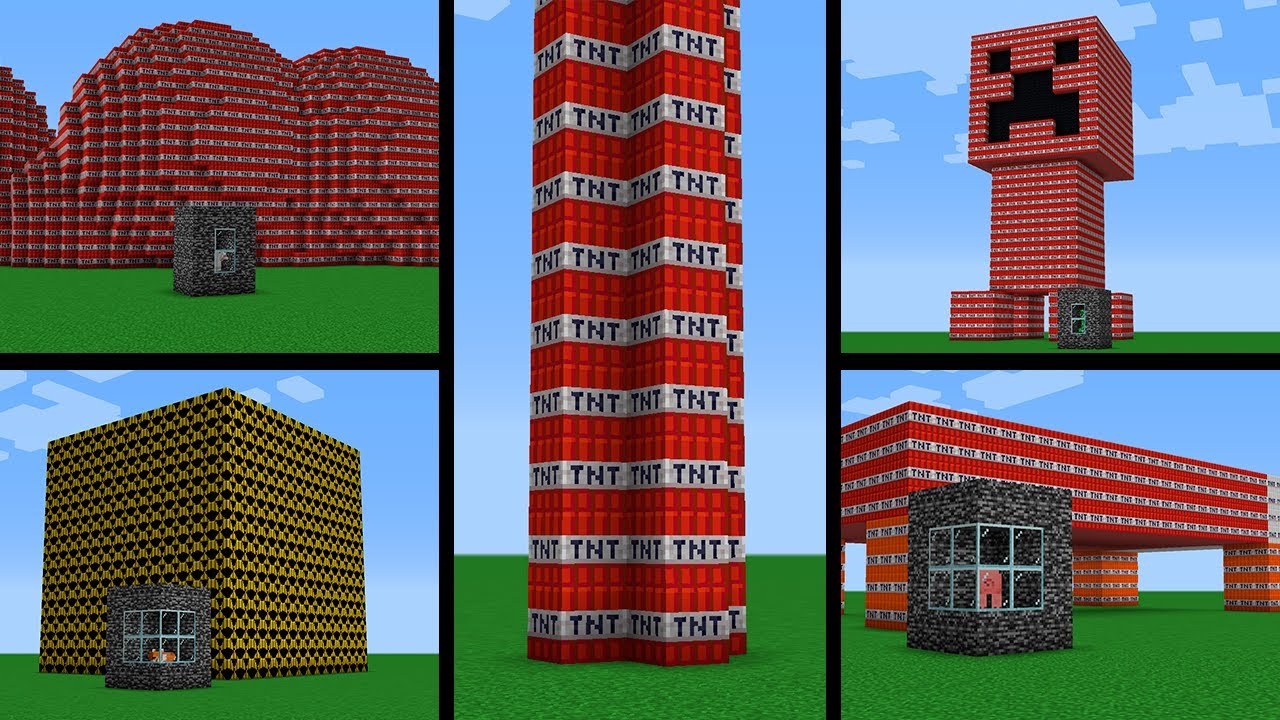 5 most interesting tnt experiments in minecraft (1 season) - YouTube