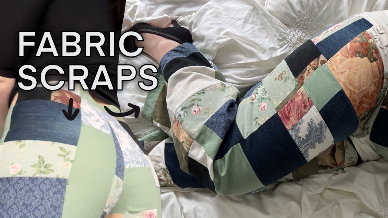 I made patchwork pants in 2 days | Quilted pants to use up fabric scraps - YouTube