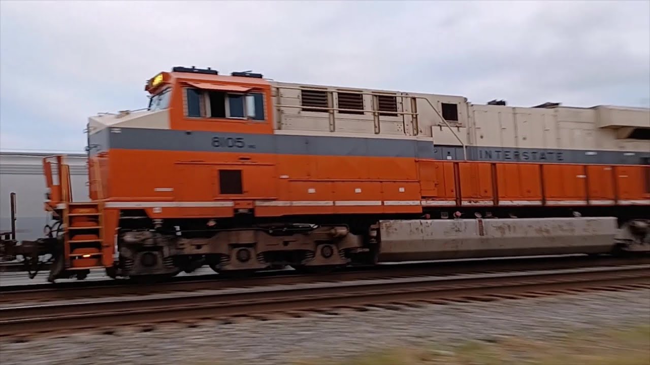 Heritage Unit "INTERSTATE" #8105 trailing Very Fast NS DUO #7567 ...