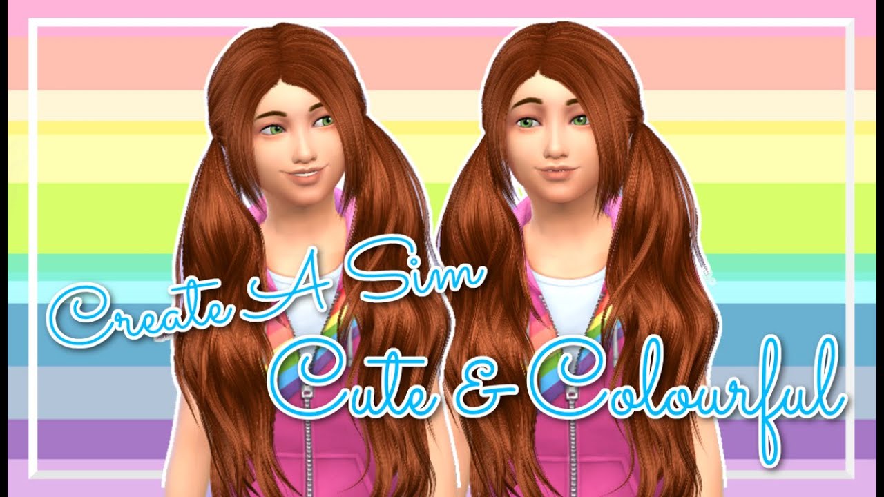 The Sims 4 | Create A Sim // Cute & Colourful - YouTube