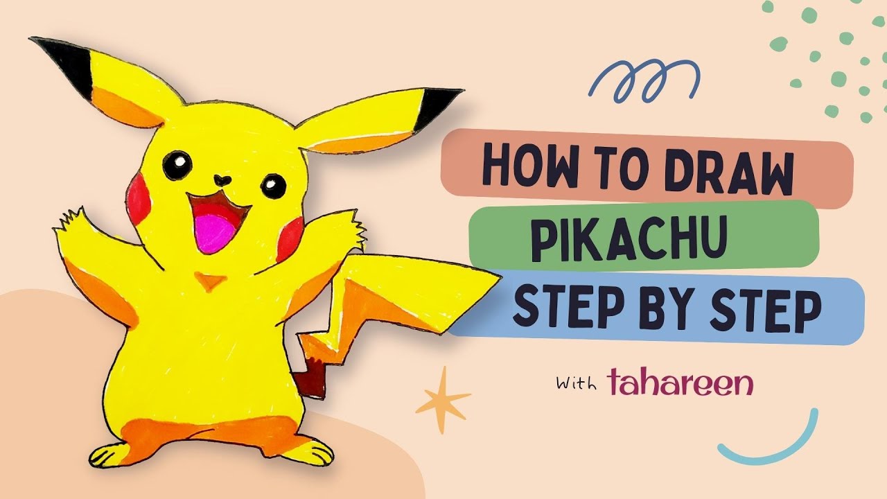 How to Draw Pikachu Freehand Step by Step || Beginners Drawing ...