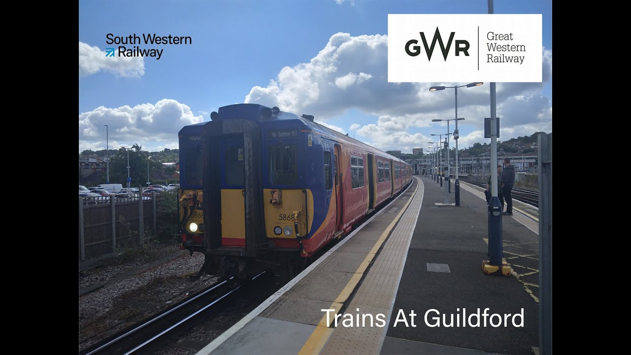 Trains at Guildford 4K - YouTube