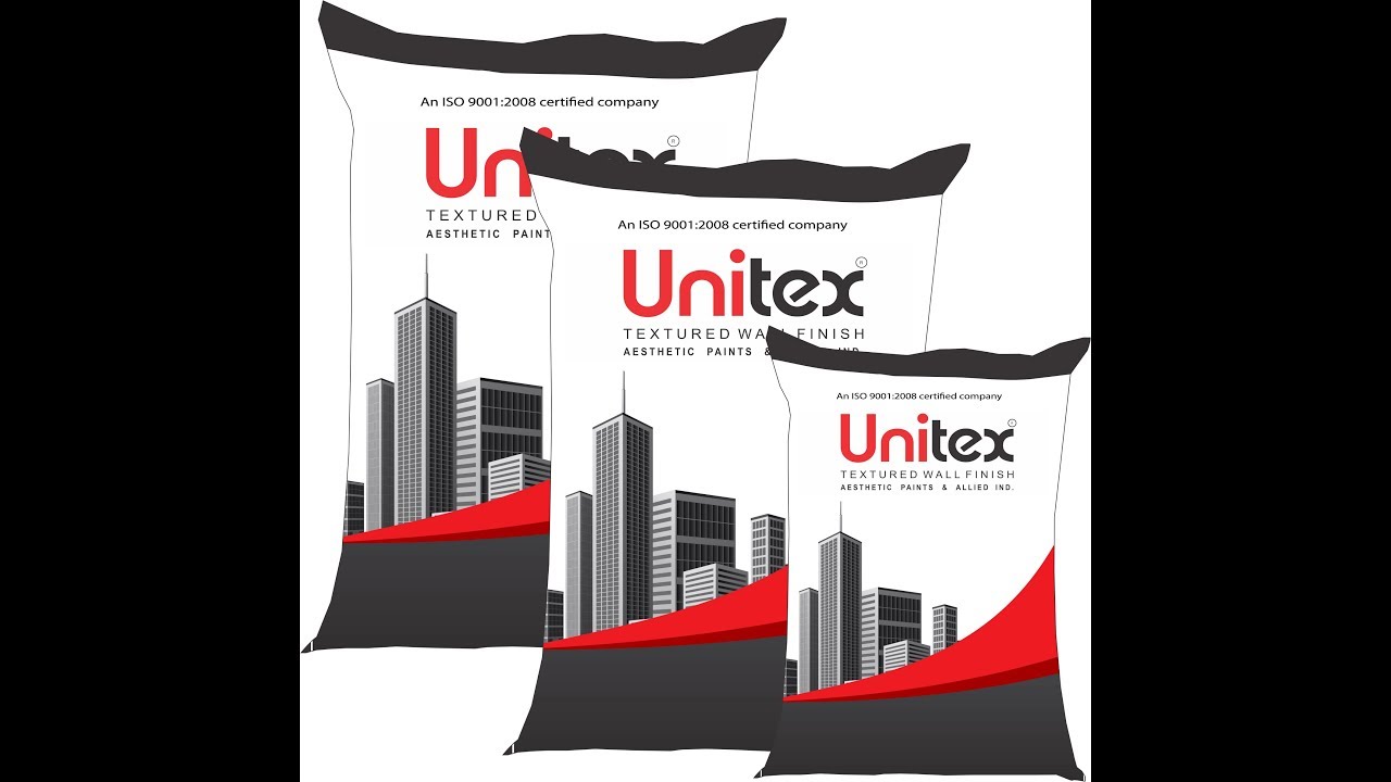 UNITEX textured wall finish applied by suspension working platform in ...