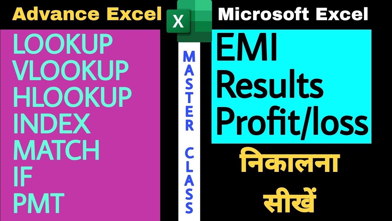 Microsoft Excel Master Class | Important Lecture computer Class ...