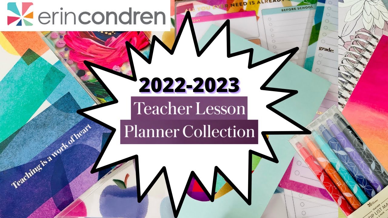 ERIN CONDREN TEACHER PLANNER & ACCESSORIES | 2022 2023 - YouTube