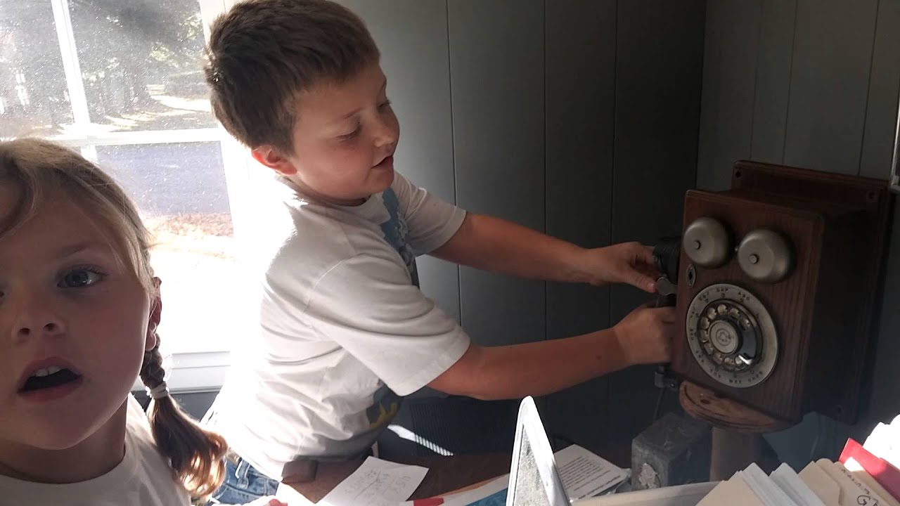 Sarah's son uses a rotary phone for the first time - YouTube