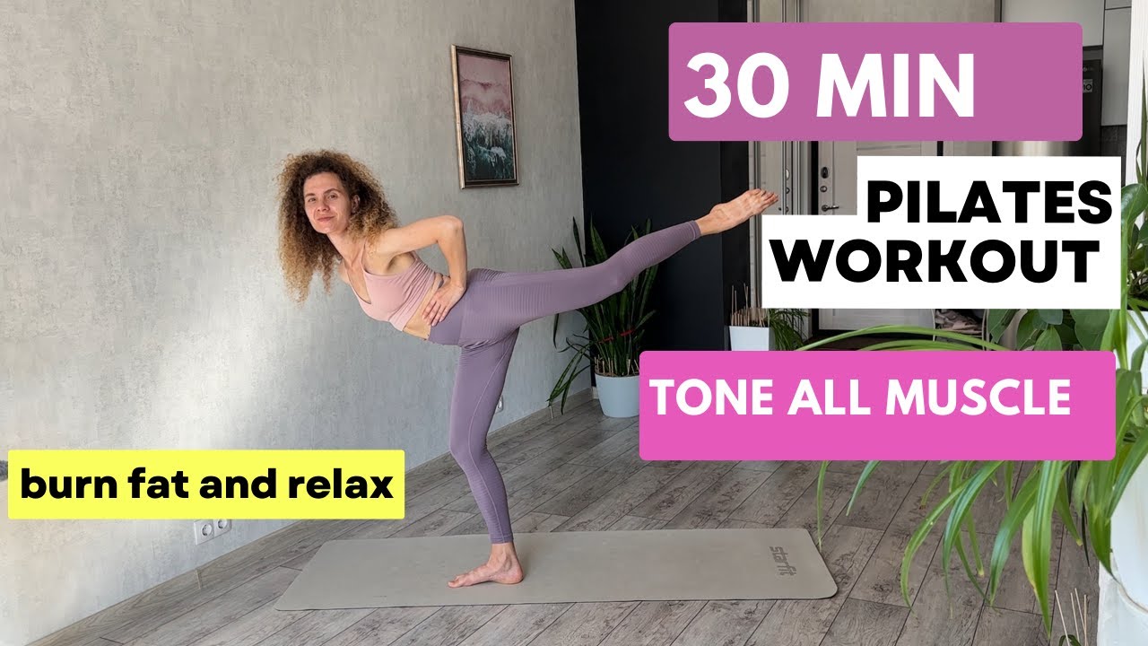 30 Min Relaxing Pilates / Feel Energy / No Jumping / Full Body / Tone ...