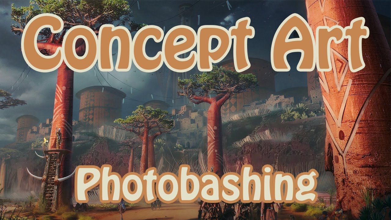 Timelapse of Photobashing for Concept Art - YouTube