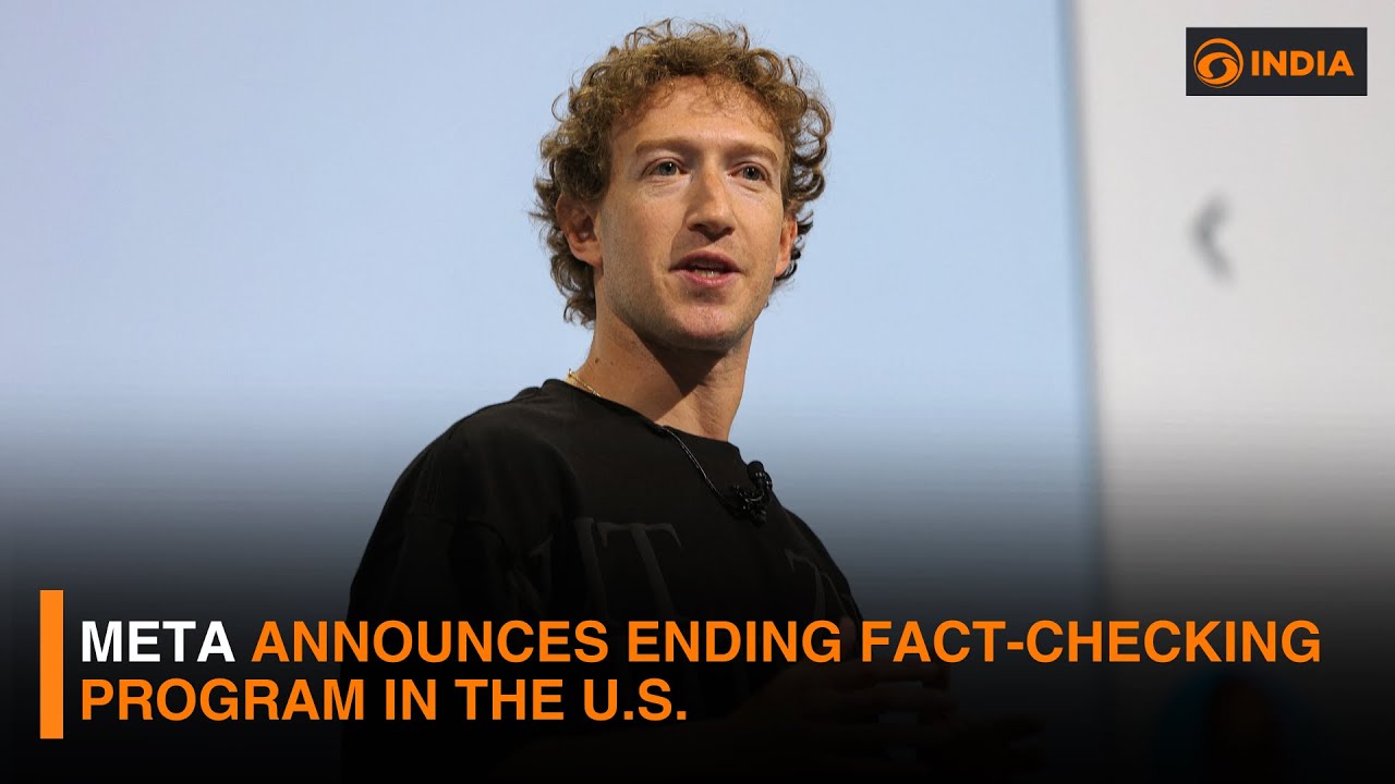 Meta announces ending fact-checking program in the U.S. | DD India ...