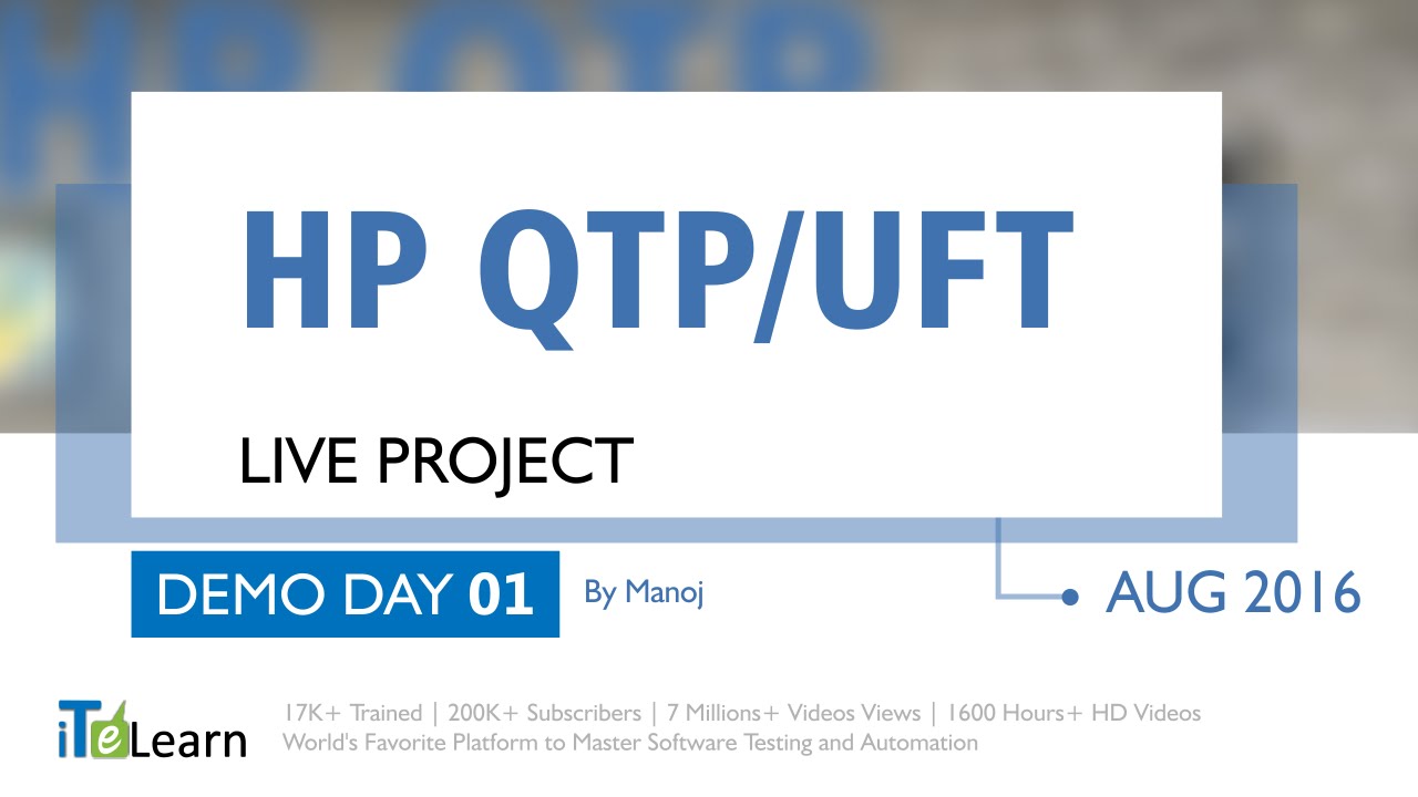 UFT Live Project for Beginners(Application Under Test Overview) Day 01 ...