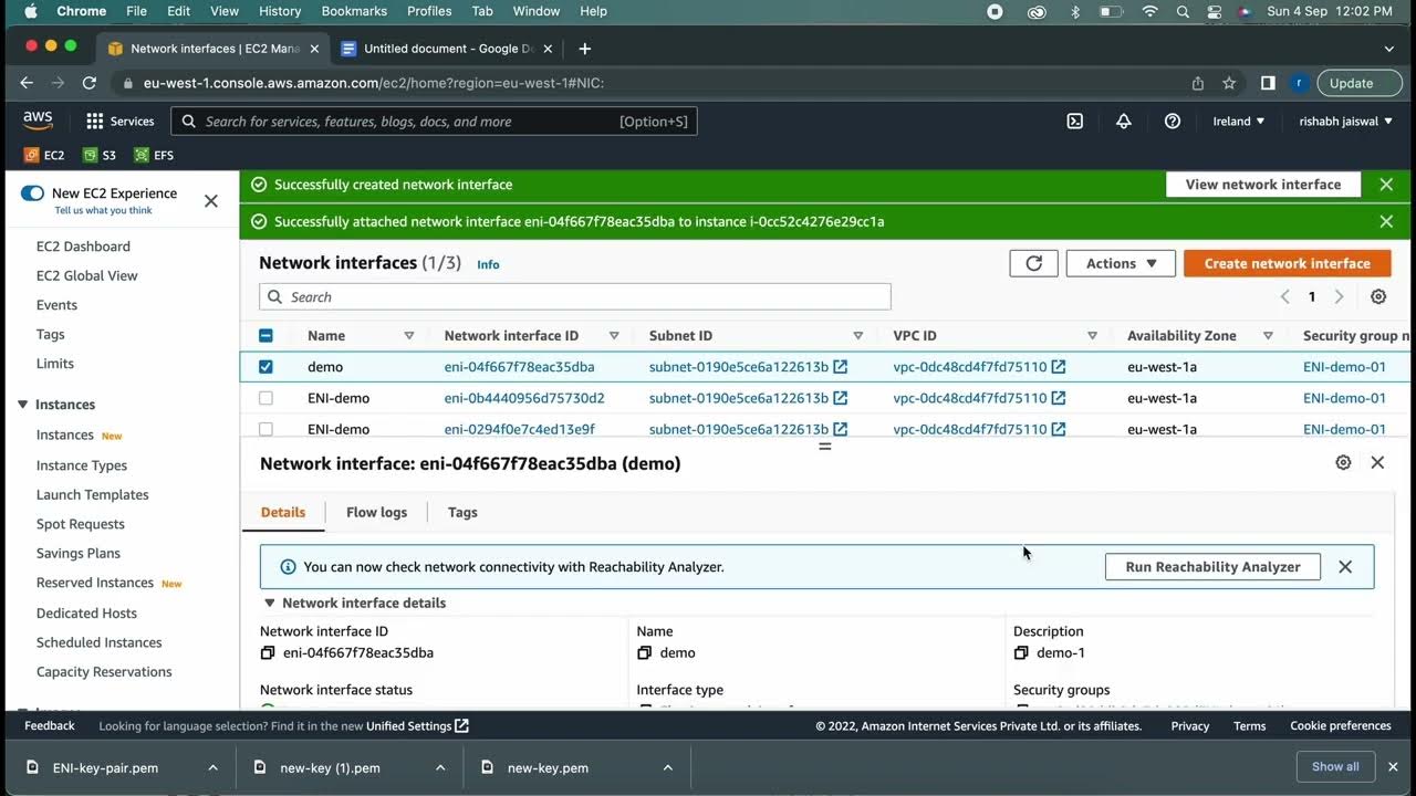 Elastic Network Interface (ENI) Hands On | Aws Hands on Lab - YouTube