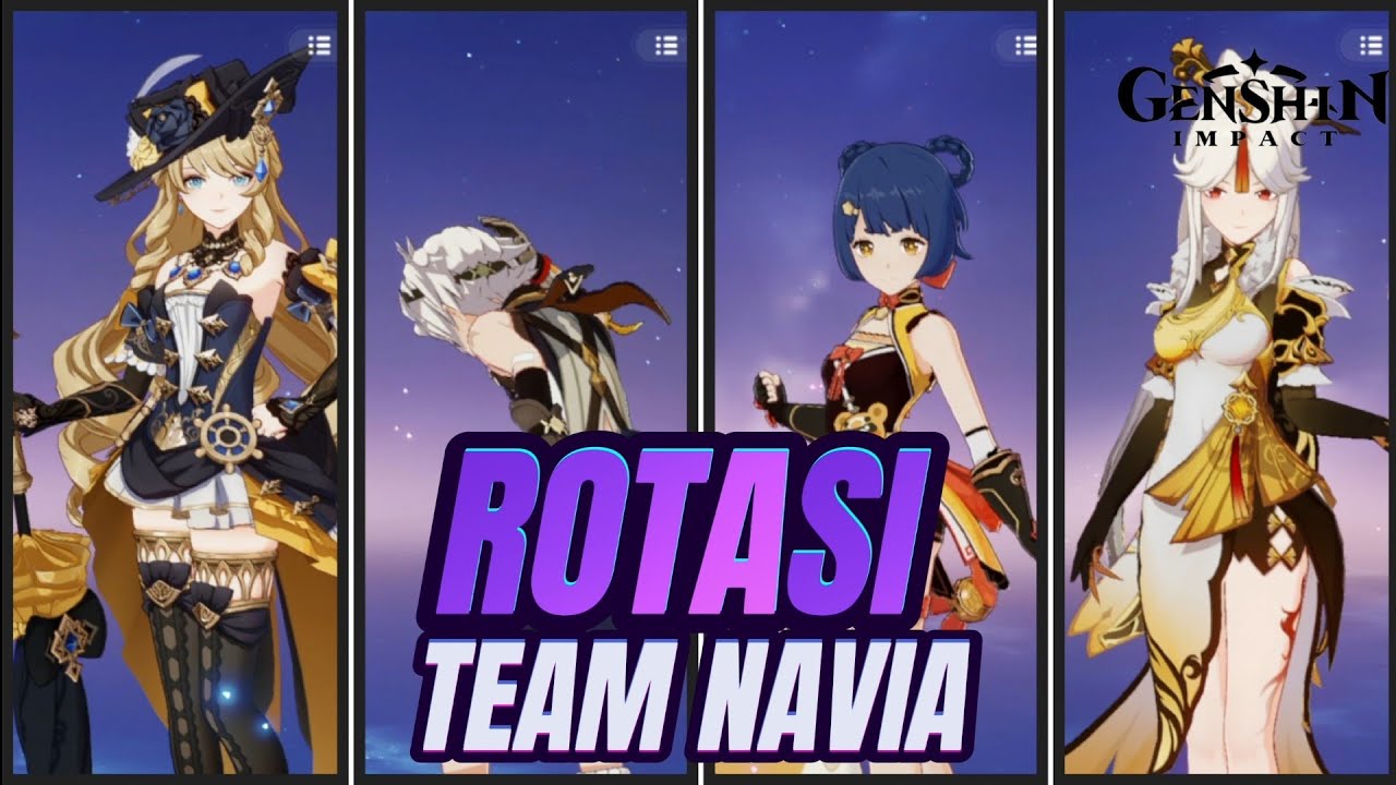 ROTASI TEAM NAVIA senangkep gw | Genshin Impact - YouTube