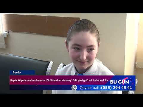Bərdədə rayon 7 nömrəli tam orta məktəbdə Ulu Öndər Heydər Əliyevin anadan olmasının 100 illiyinə hə