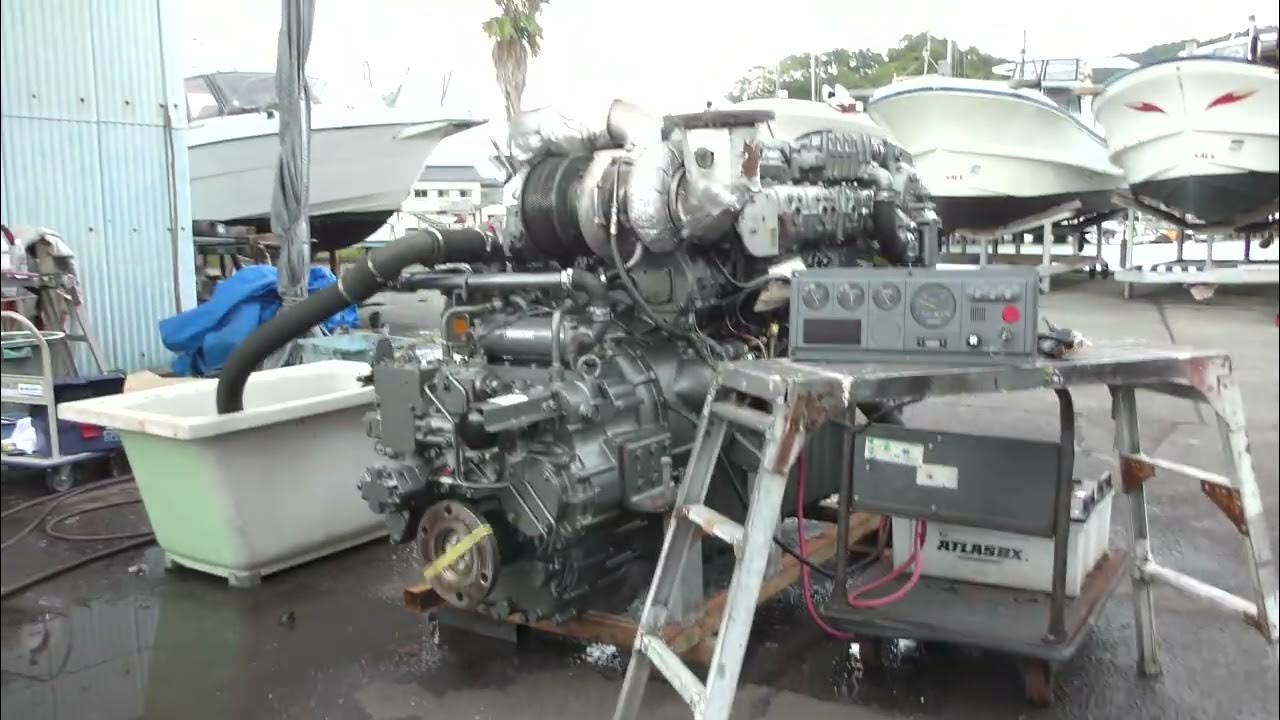 No.4328 YANMAR 6KXZS-WGT (3.05)808PS IMO2 【Used Marine Diesel Engine Amakusa Marina】 - YouTube