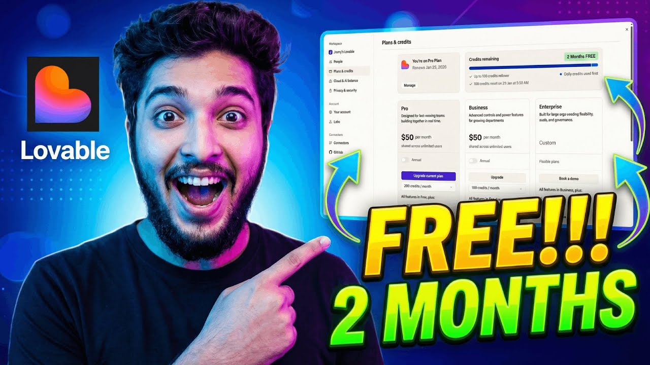 FREE 2 Months LOVABLE Subscription - YouTube
