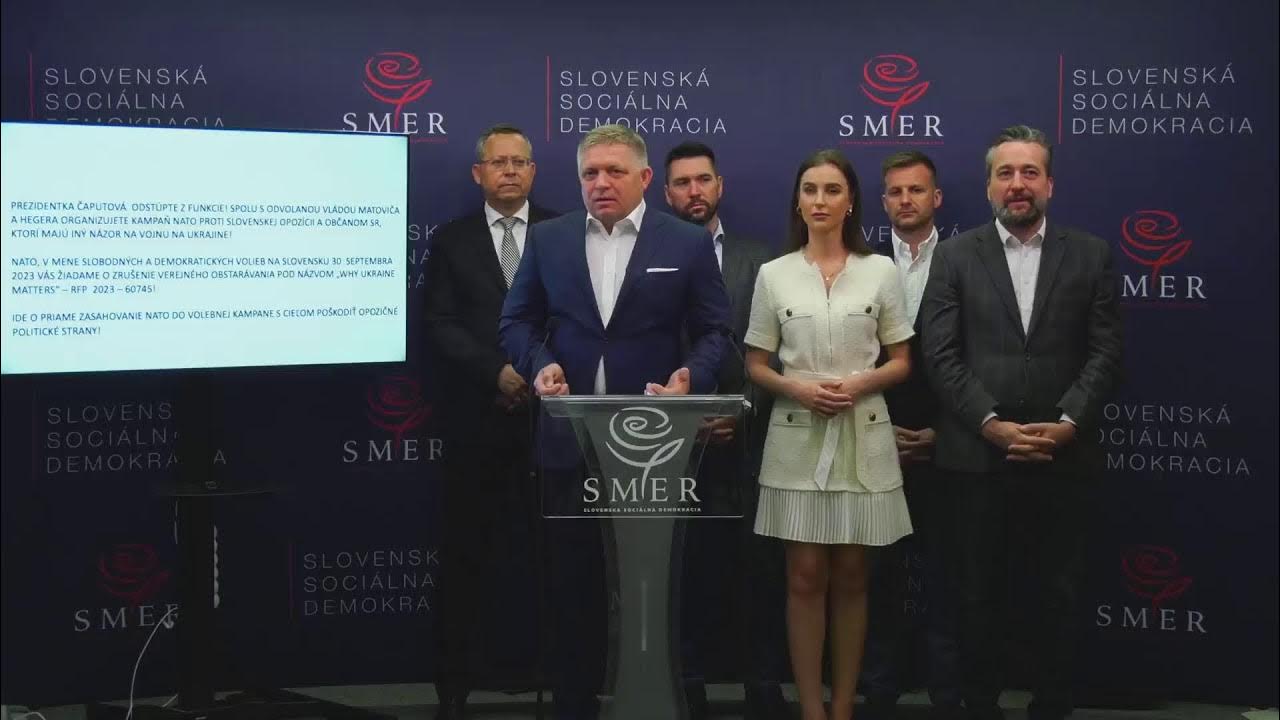 Tlačová beseda predstaviteľov strany SMER - SSD: NATO vstupuje do kampane proti SMERu - SSD ...