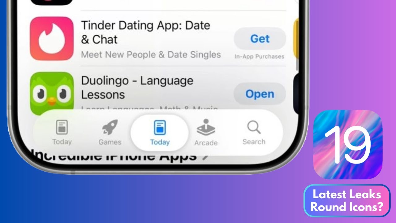 iOS 19 Round Icons, Floating Tabs & More - YouTube