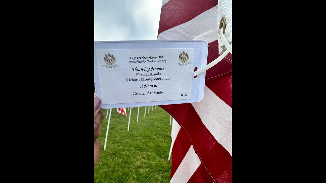 Flag of honor - Shrusti Amula Memorial day 2023 - YouTube