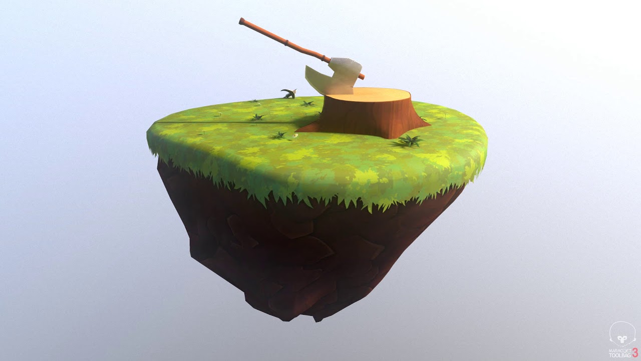 Low Poly Floating Island - YouTube