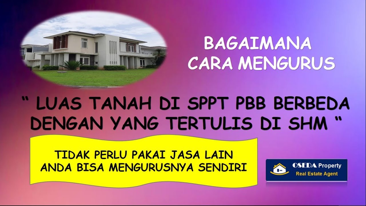 Luas Tanah di SPPT PBB berbeda dengan yang tertulis di Sertifikat Hak ...