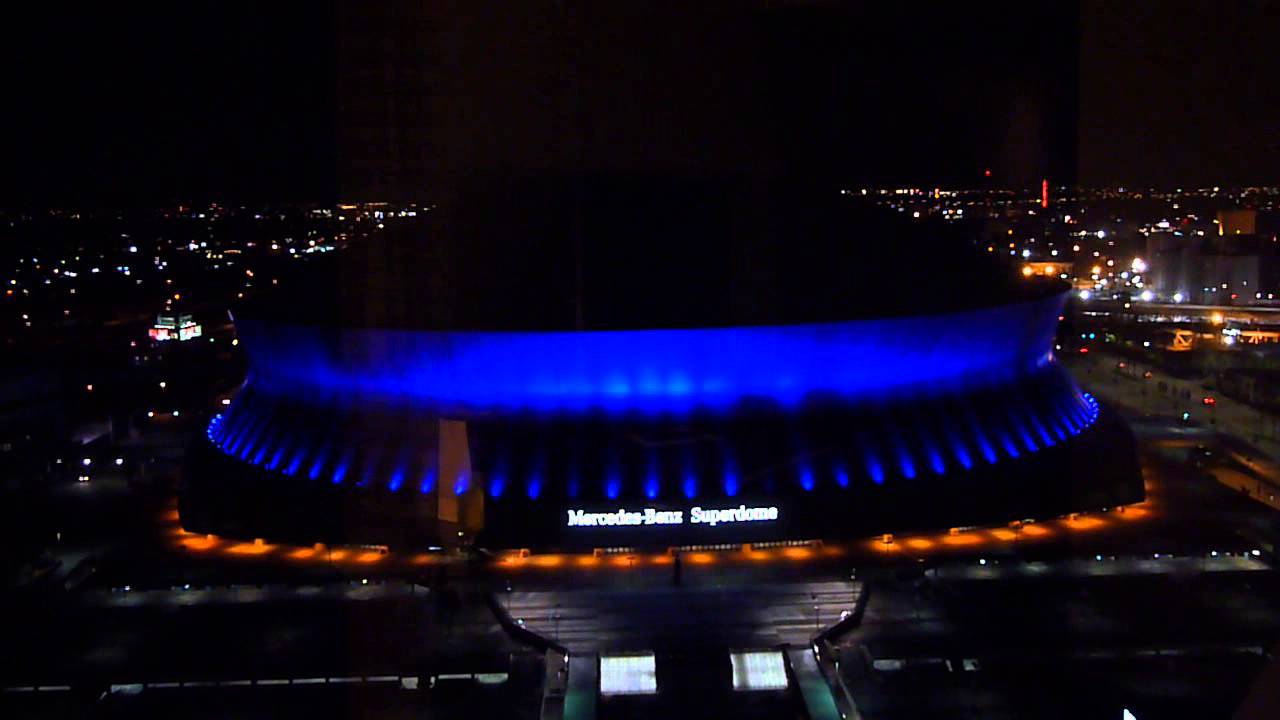 Louisiana Superdome (Mercedez Benz Superdome) At Night - March 12, 2013 ...
