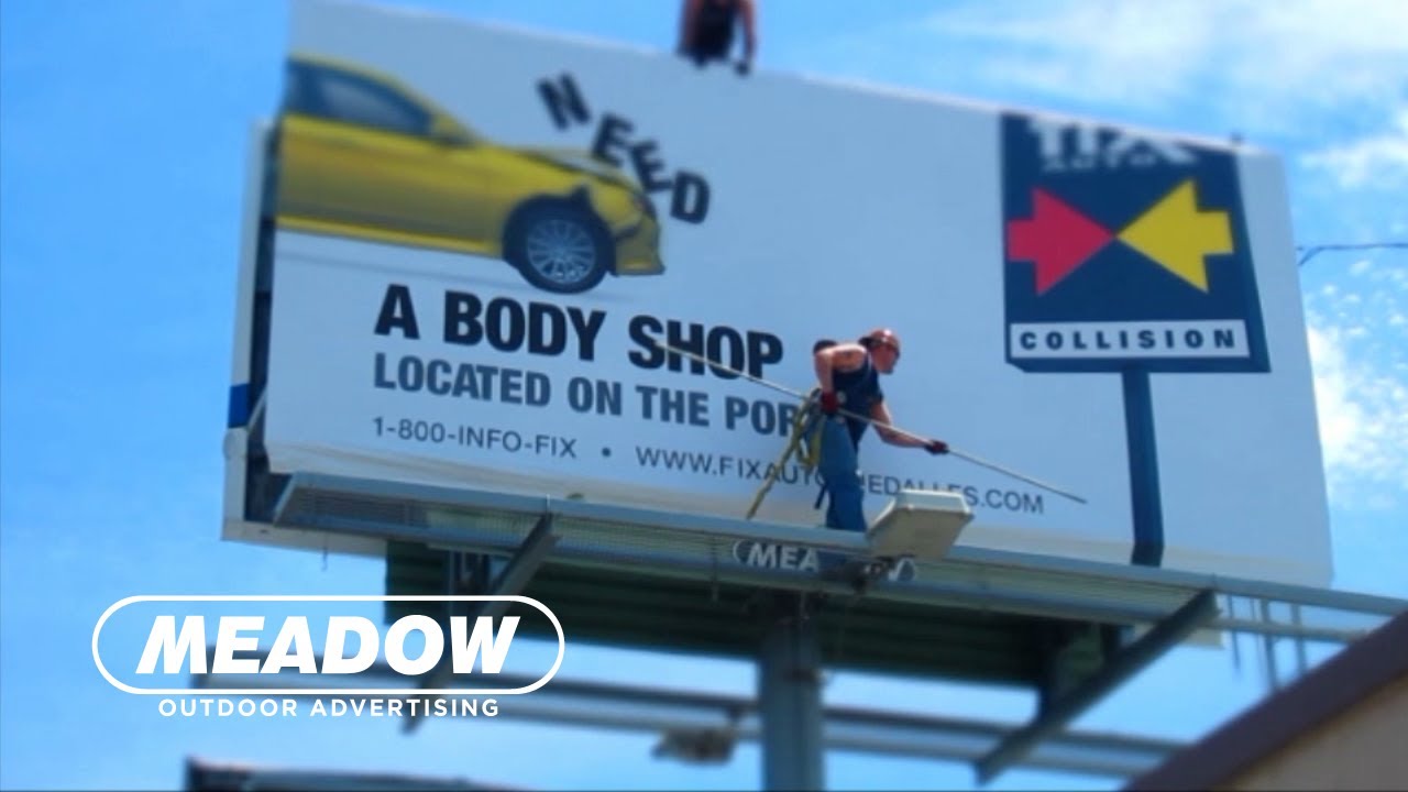 Installing a Billboard Vinyl Start to Finish - Meadow Outdoor ...