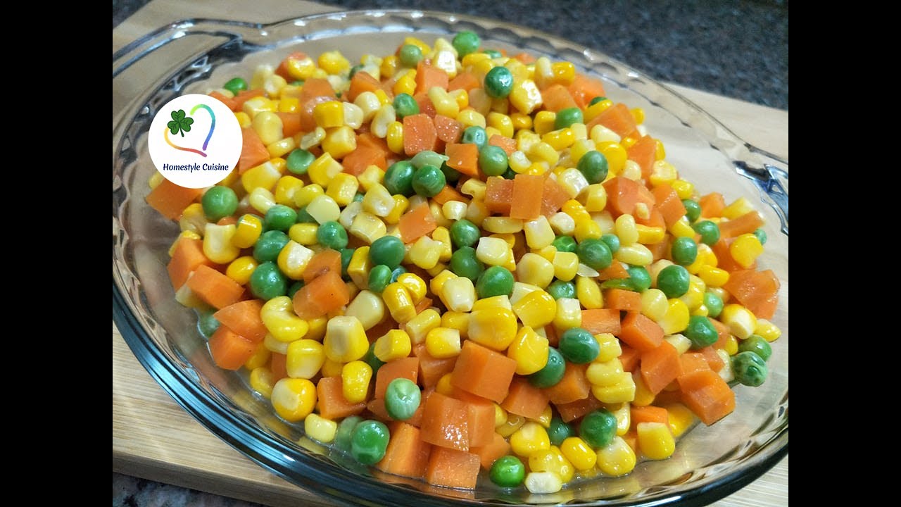 Buttered Mixed Vegetables / Side Dish - YouTube