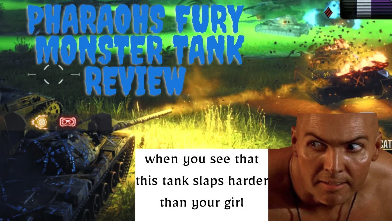 Pharaohs Fury Monster Tank Review, With 8K Comb DMG. WOT Console. - YouTube