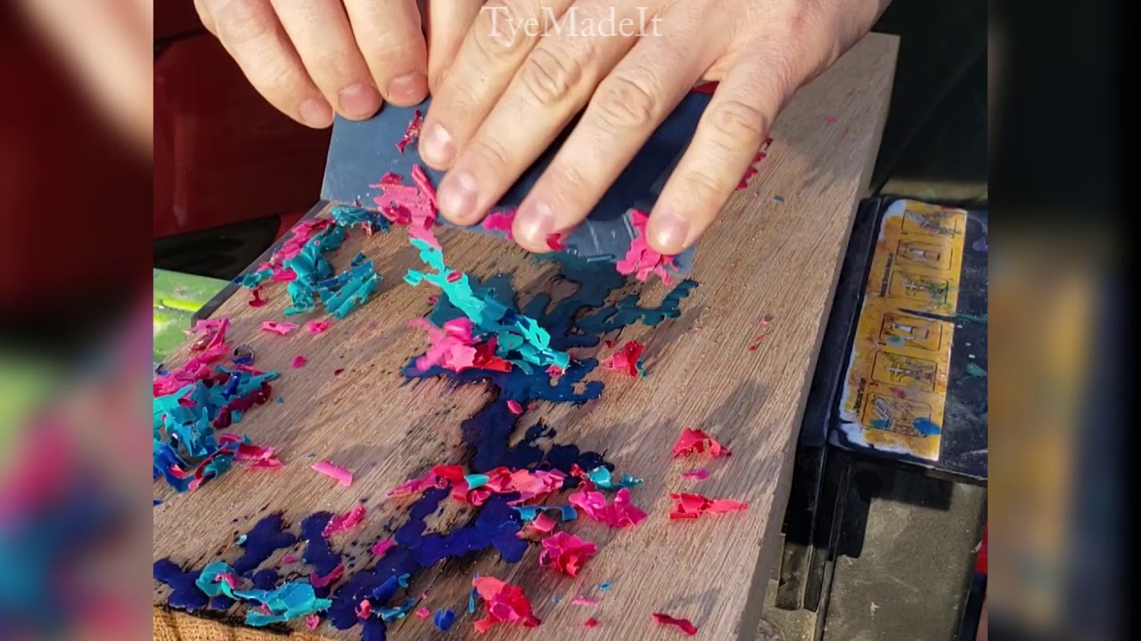 Melting Crayons Into Lichtenberg Art Piece - YouTube