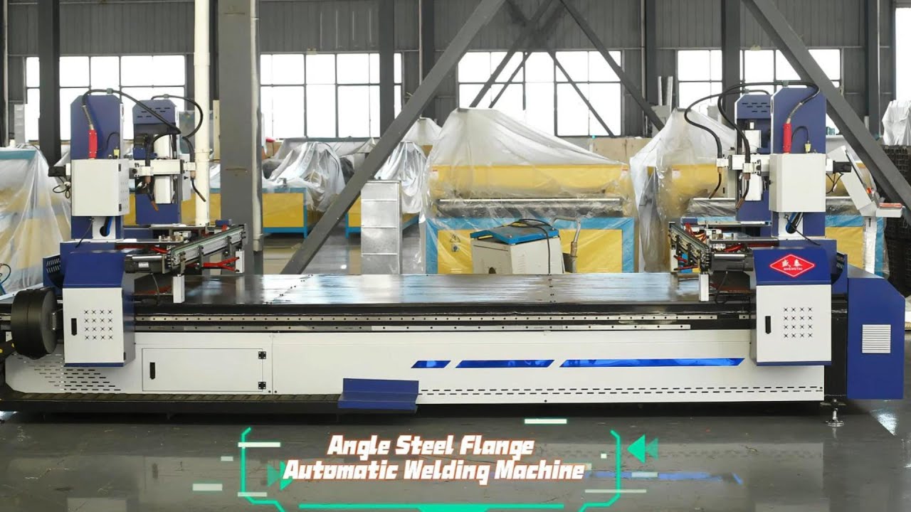 Angle Steel Flange Automatic Welding Machine-Air duct machine - YouTube