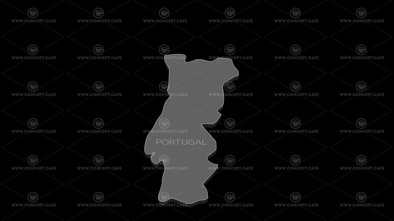 Portugal animated map with alpha channel. - YouTube
