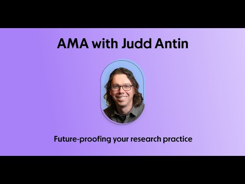 Judd Antin on future proofing your research practice - YouTube