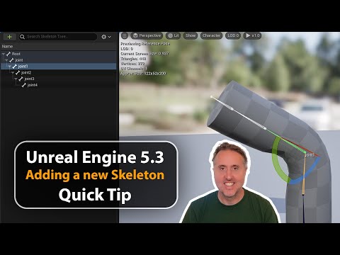 Unreal Engine 5.3 - Adding a skeleton to a mesh - Quick Tip
