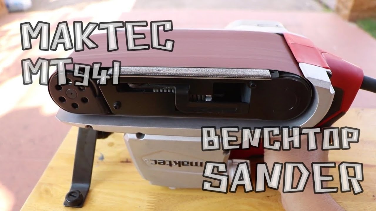 Maktec MT941 to bench top sander - YouTube