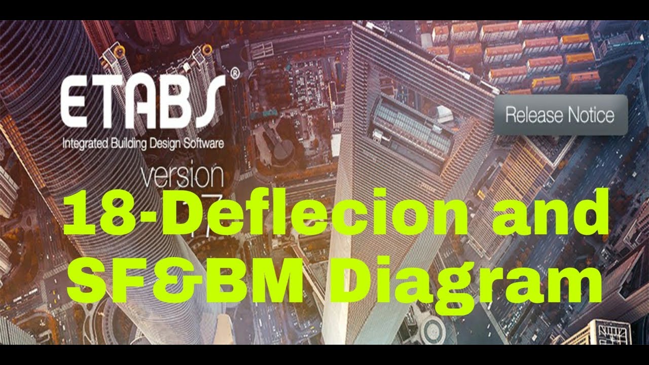 18-How to show deflection and SF&BM Diagram in ETABS 2017 - YouTube
