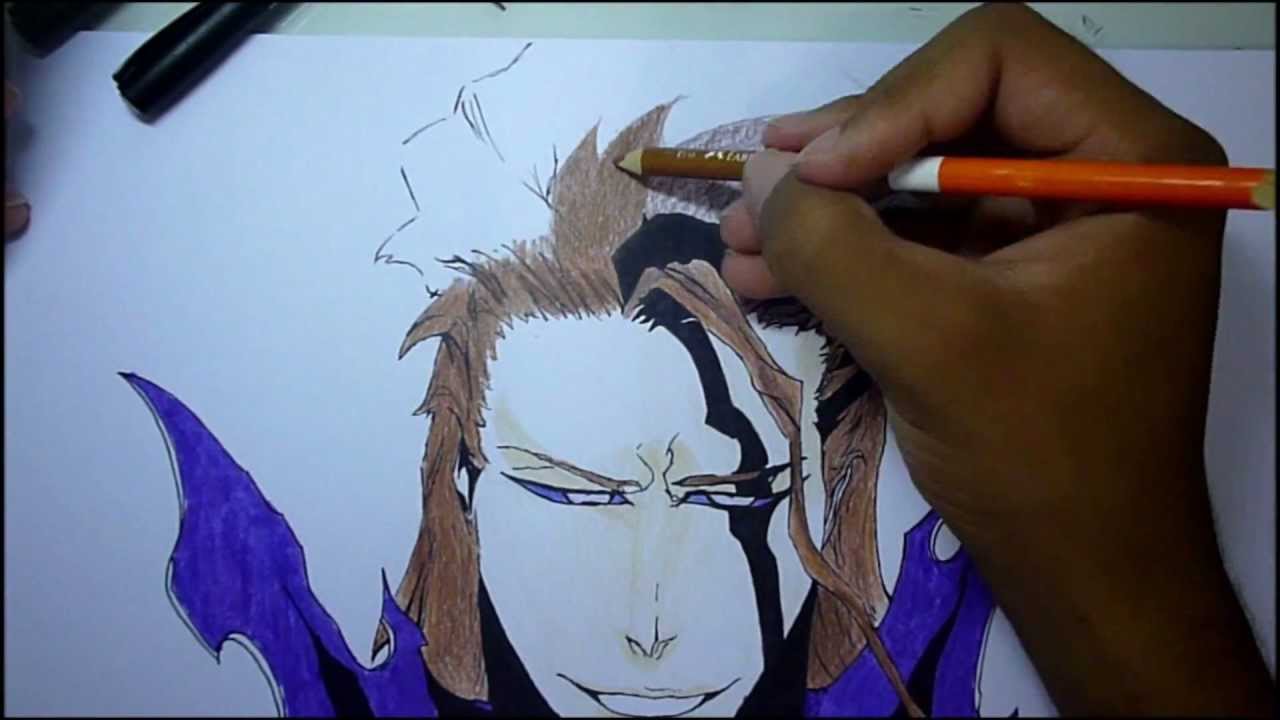 Speed Drawing Aizen Sousuke - YouTube