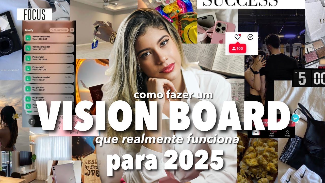 VISION BOARD 2025 aprenda a fazer + dicas e mural de metas - YouTube